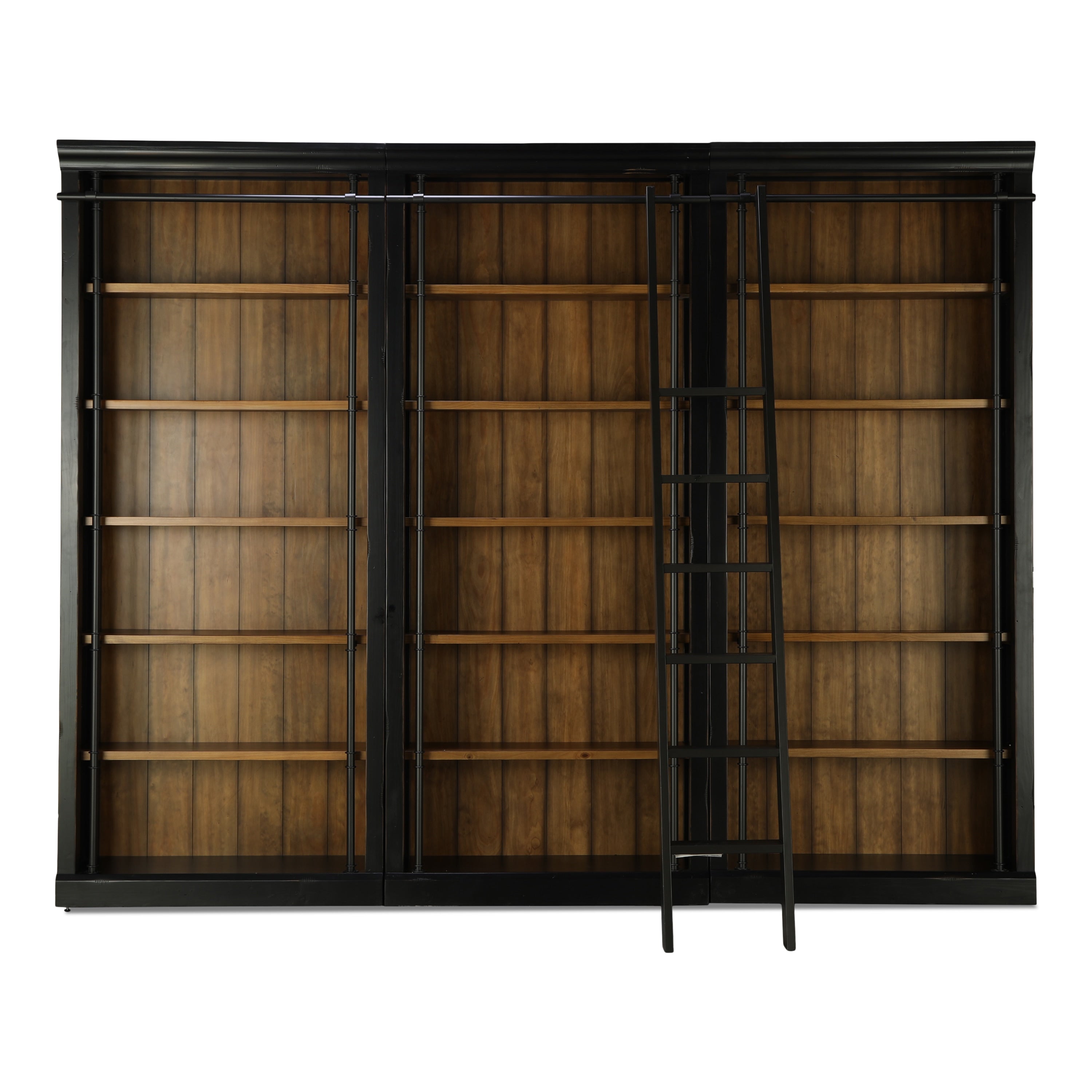 Toulouse Bookcase Wall with Ladder – John V Schultz Furniture